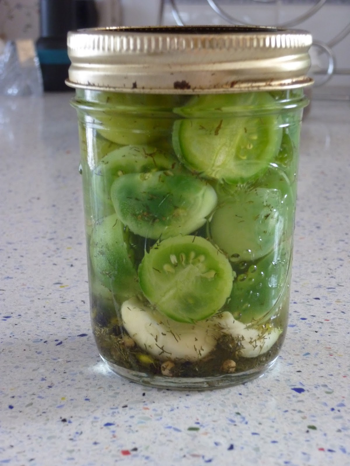 The Yellow Apron: Pickled Green Cherry Tomatoes