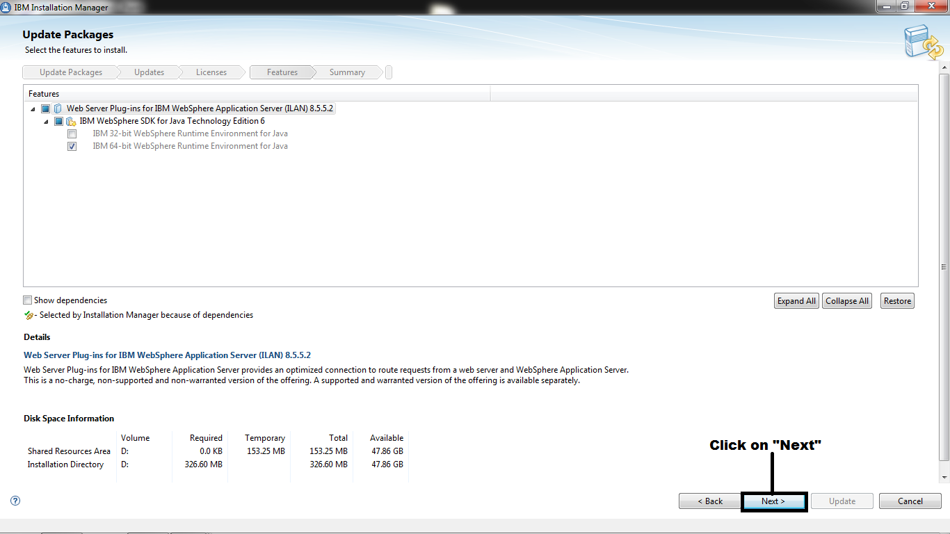 IBM WebSphere Application Server: Installing packs on Web Server plugin (IHS) using the ...