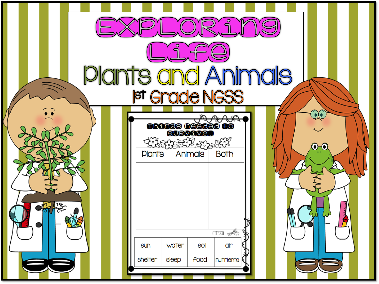 1st Grade Hip Hip Hooray!: NGSS Exploring Life...Plants, Animals, Me!