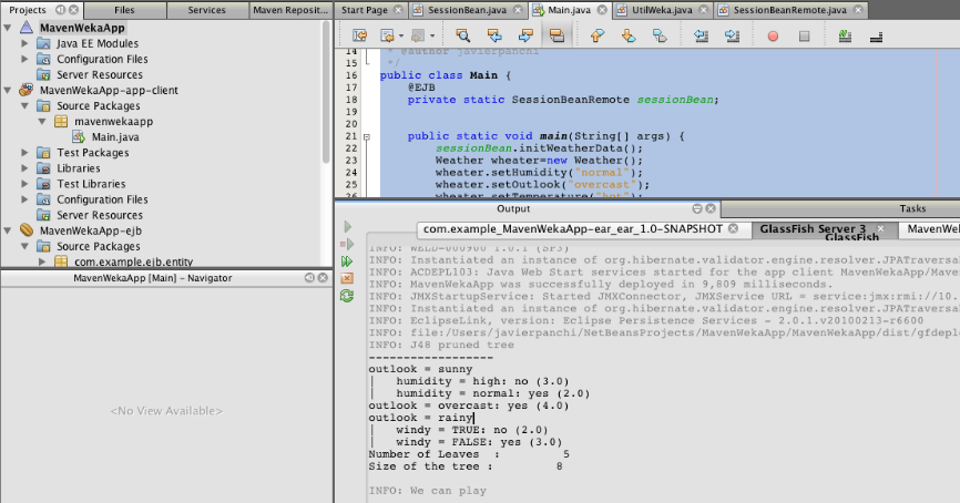 Festín Tecnológico: An example of Weka and Java Persistence API