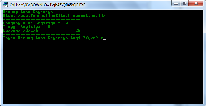 Membuat Pilihan Menu Di QBasic Dengan Mudah - Mari Belajar