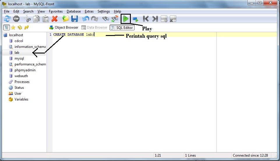 Langkah – Langkah Membuat Database - Web Tutorial