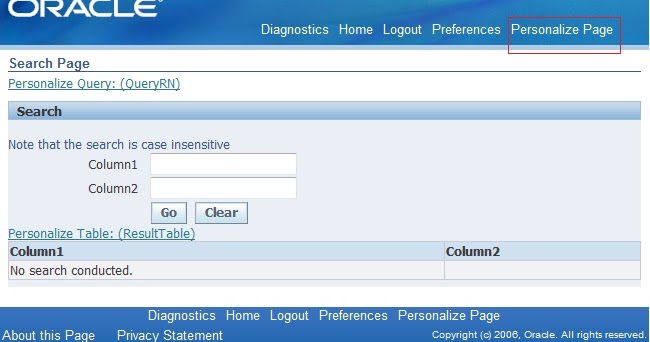 Oracle Apps Technical: How to Enable Personalization link for OAF Pages