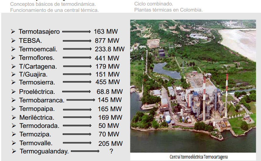 Termodinamica de Fluidos UD-FJC: PLANTAS TERMOELÉCTRICAS LOCALIZADAS EN ...