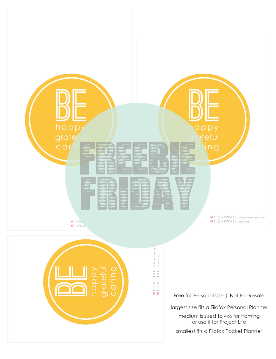 be happy| freebie friday