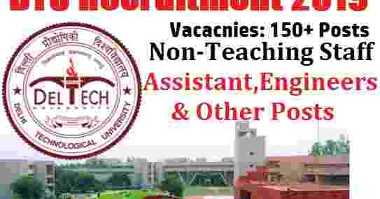 DTU Recruitment 2019 - Government jobs for 100+ Non-Teaching Staff ...