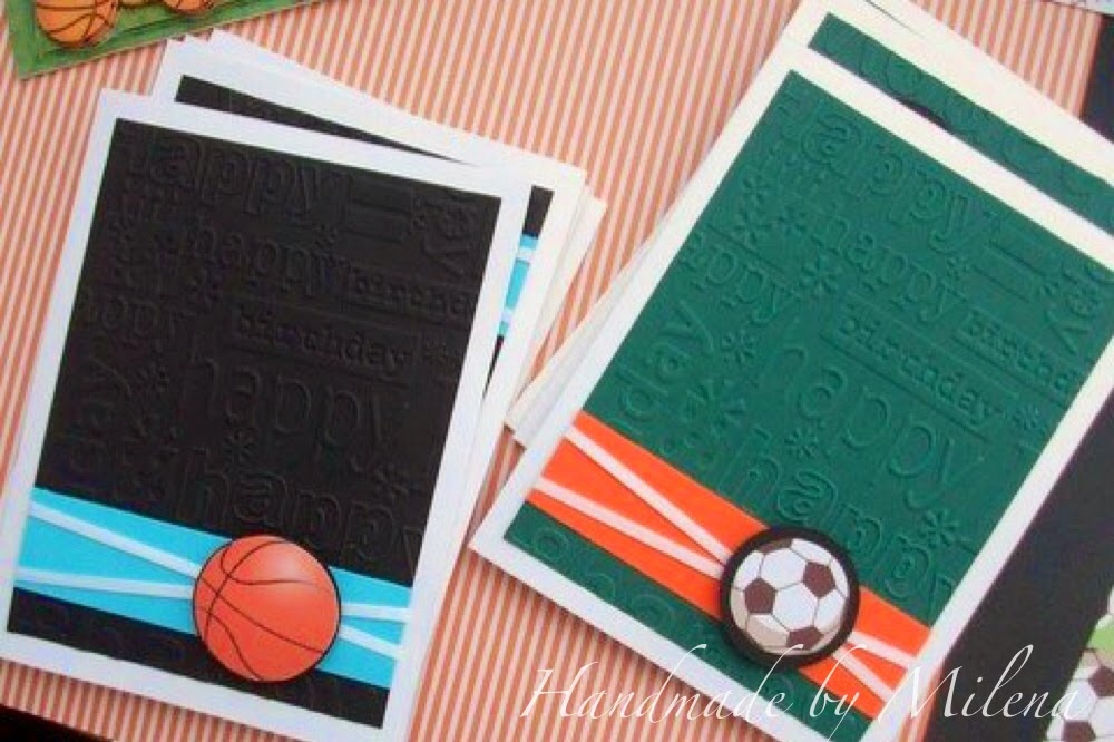 HandMade by Milena: Tarjetas personalizadas para un pequeño deportista!