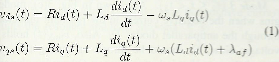 Mathematical model of four pole PMSM motor - PV educator