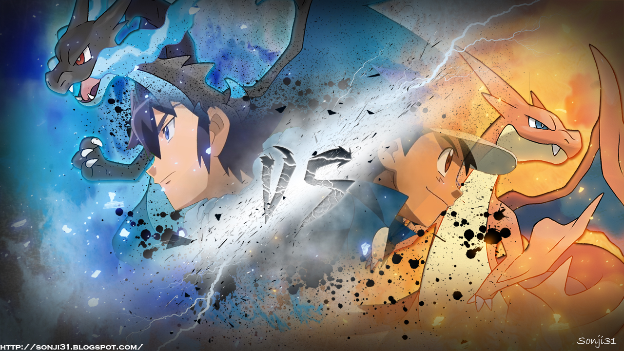 Sonji31: Pokemon X and Y - Ash Vs Alain Wallpaper!