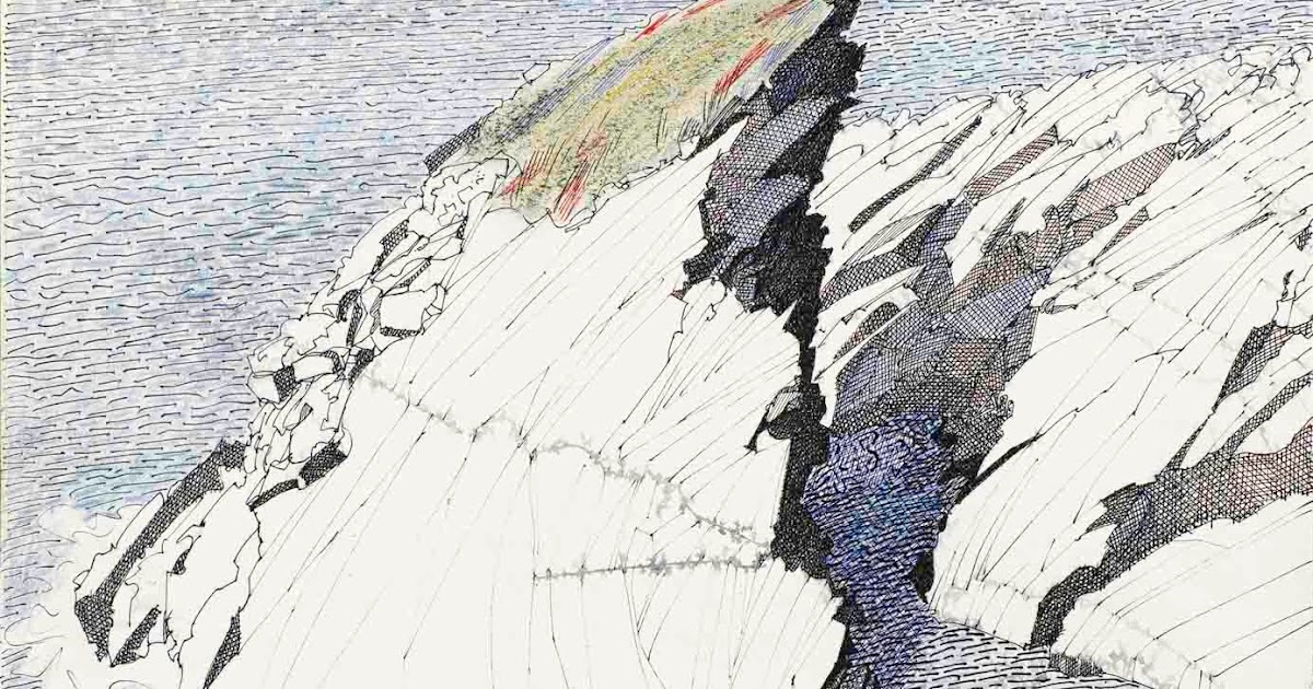 Ron Sandford drawings and prints: Jagged rocks