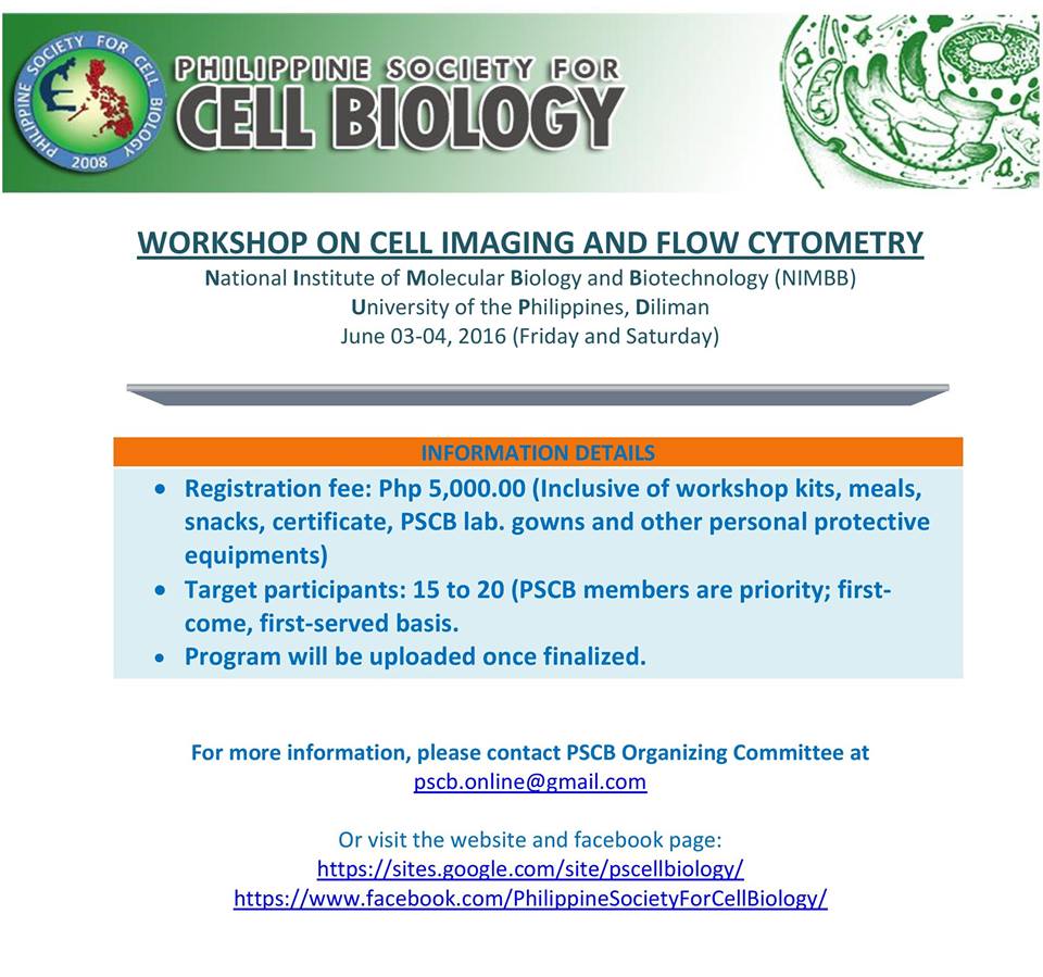 Philippine Biology Conferences : Summer Workshop on Cell Imaging and ...