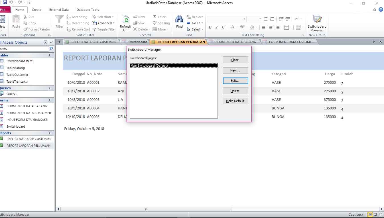 Endang Suyanti~: Membuat Database Dengan Form, Report dan Switchboard ...