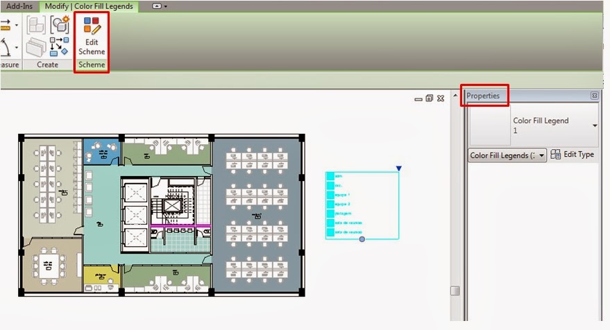 BIMrevit + Construtora Virtual | Blog: Legend Scheme - legenda de cores