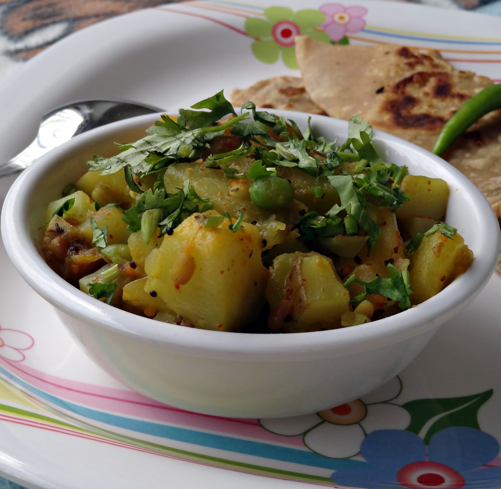 Pumpkin- Potato- Peas Fry – Myriad Blends