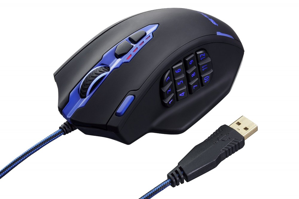 デジタルガジェット備忘録: 【Sharkk】MMO向きの多ボタン搭載ゲーミングマウス