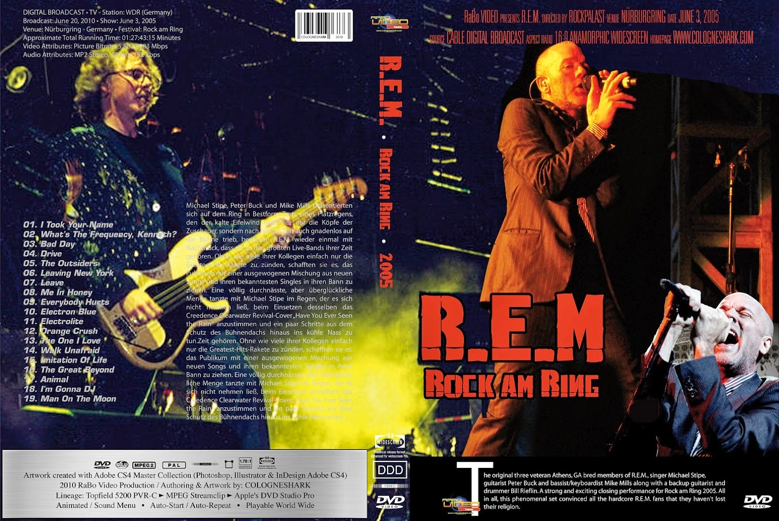 BANCA DO ROCK Rock Concert DVD: 3500 - DVD - R.E.M. 2005 - BOOTLEG
