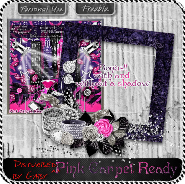 Disturbed PSP tutorials: Freebie Clusters: Pink Carpet Ready