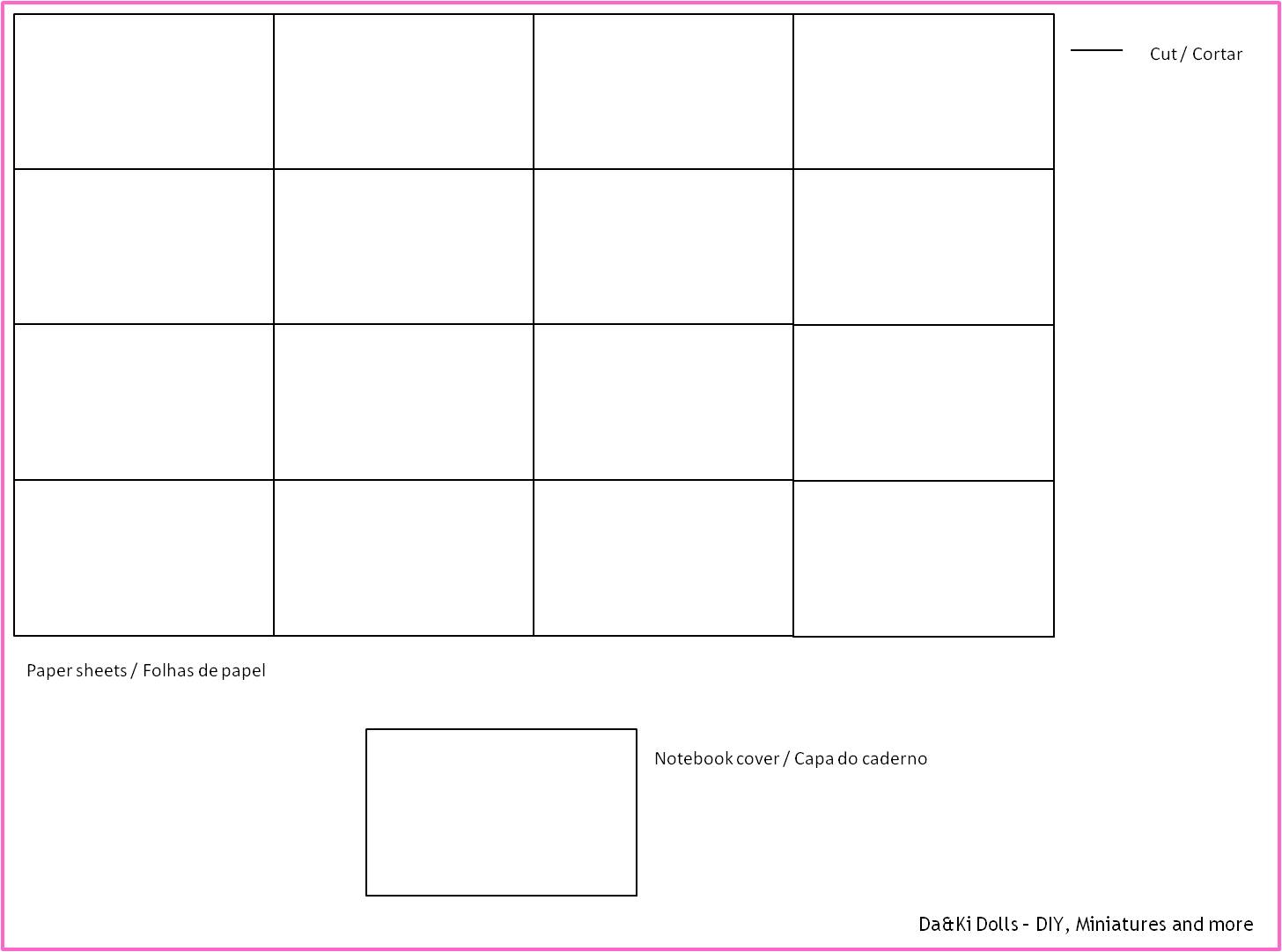 Nashi Tutorials: DIY Mini Notebook for dolls | Mini Caderno para ...