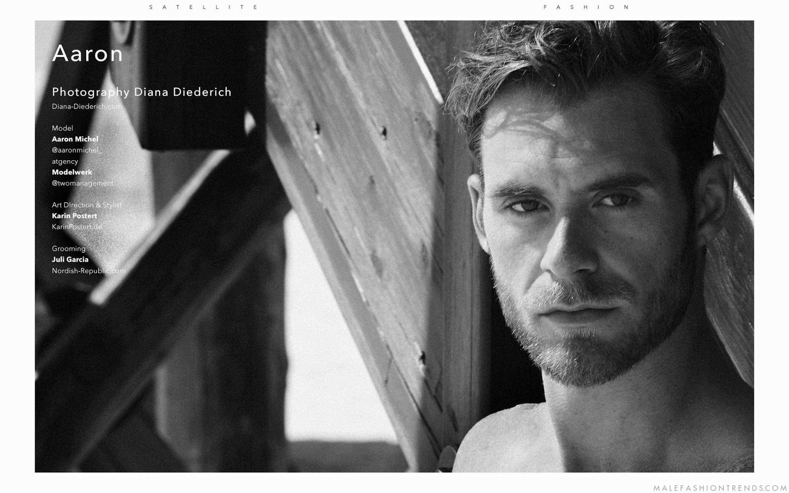 Aaron Michel posa para Diana Diedeereich en el número XLI de Satellite ...