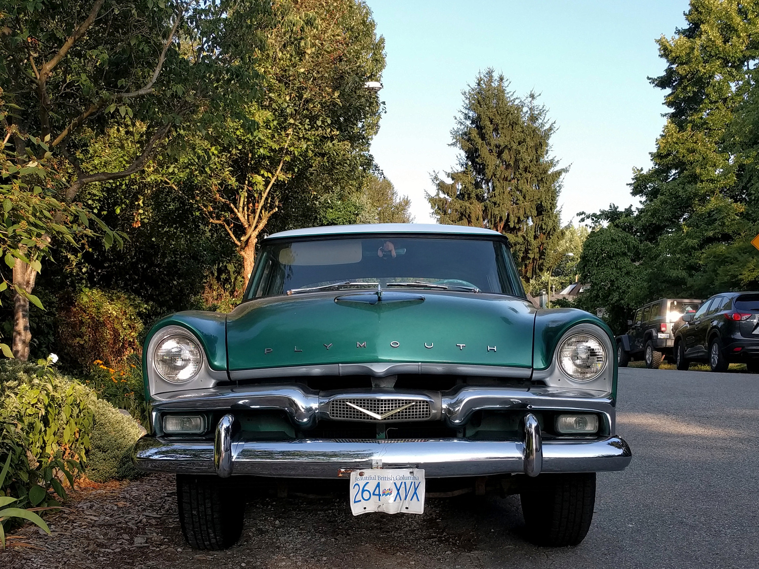 Old Parked Cars Vancouver: 1956 Plymouth Plaza Sedan