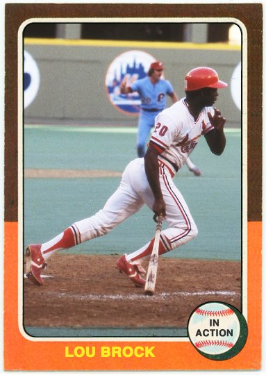 WHEN TOPPS HAD (BASE)BALLS!: 1975 IN-ACTION: LOU BROCK