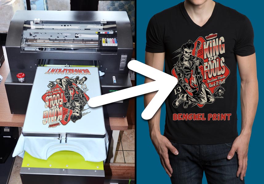 Langkah-langkah dasar Sablon kaos dengan Printer DTG epson stylus 1390