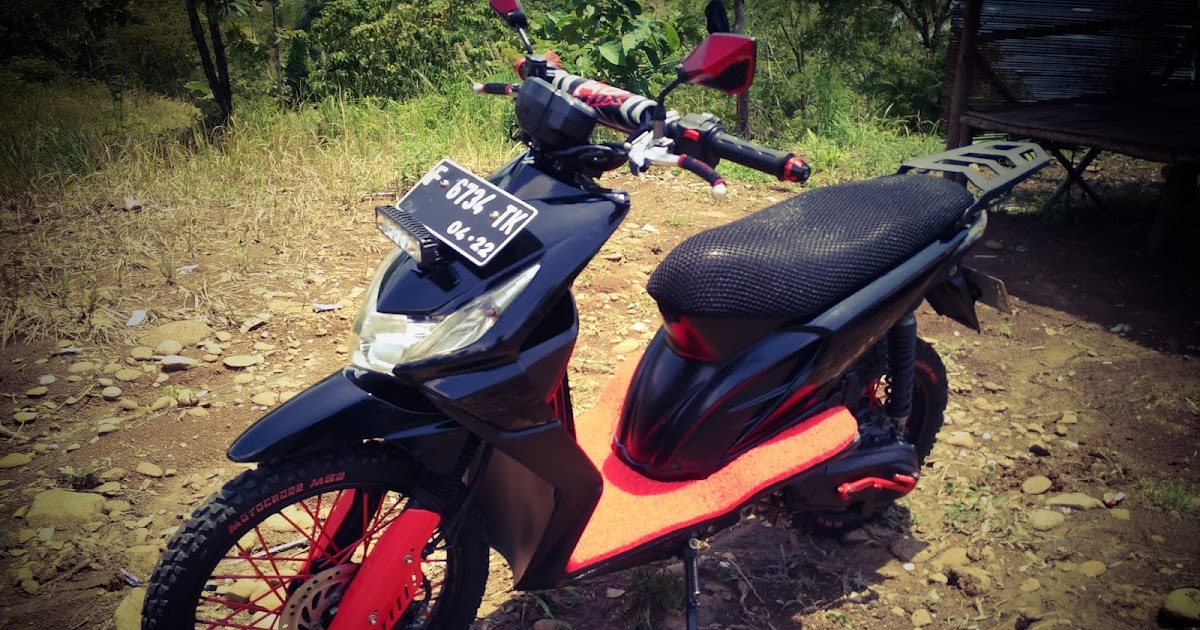 Modifikasi Beat karburator ala semi cross