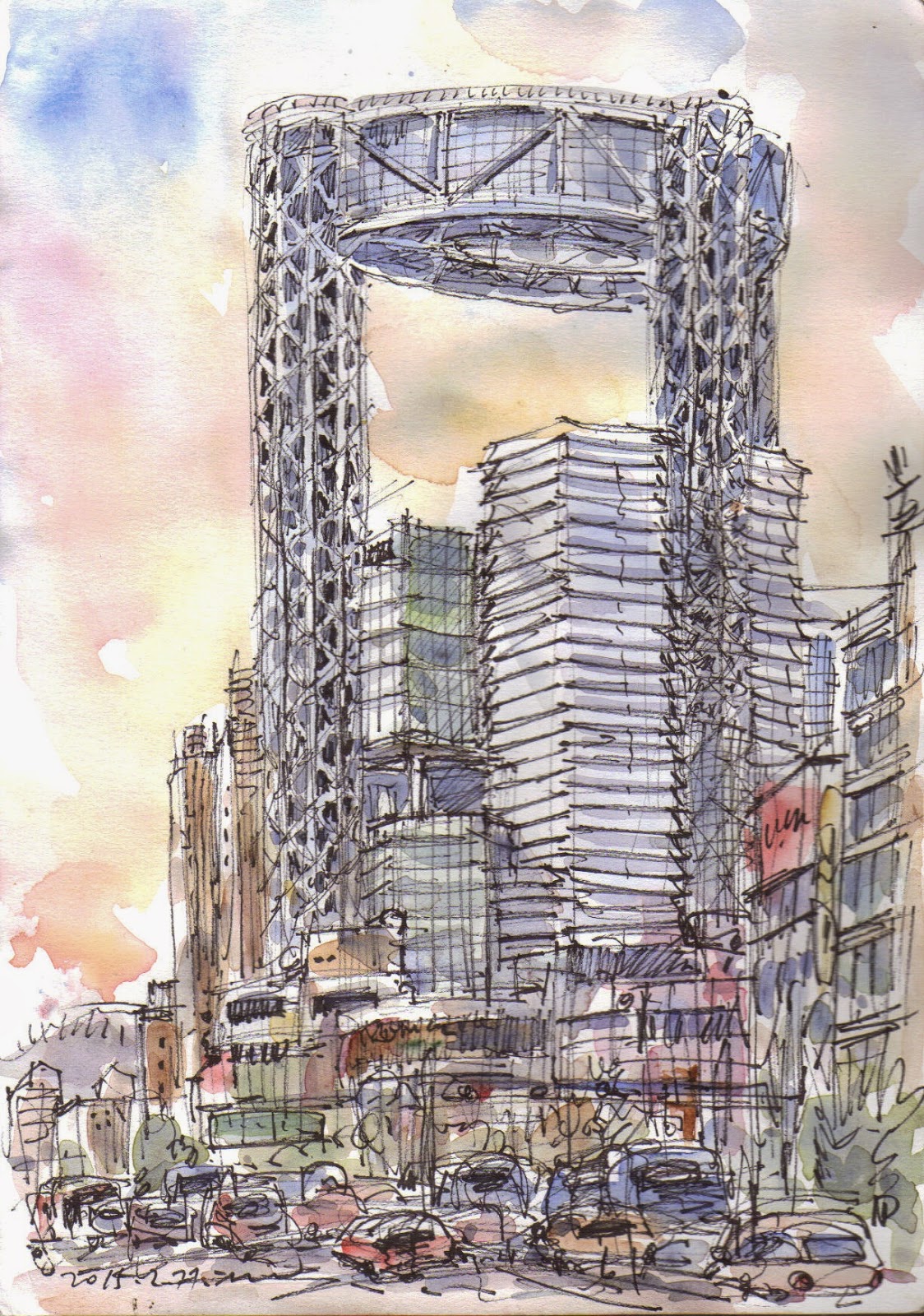 Urban Sketchers SEOUL 어반스케쳐스서울: various types of buildings around ...