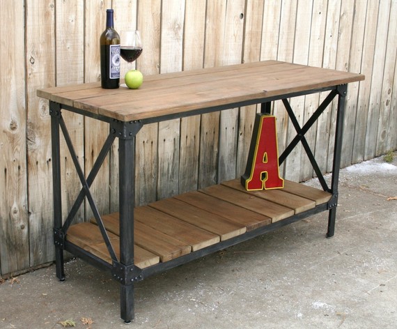 Architecture and a bit more: Industrial dining table made of a simple ...