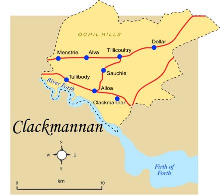 Map of Clackmannanshire Province Area