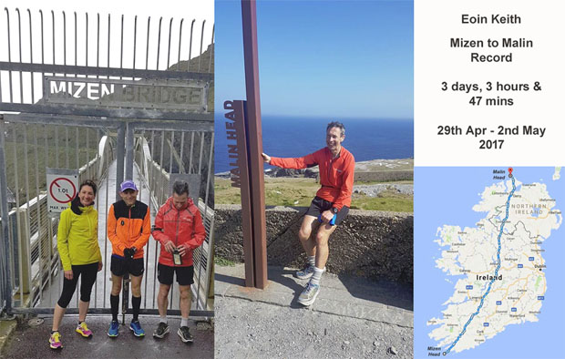 Irish 24 hour Champion Eoin Keith sets new Mizen to Malin Record