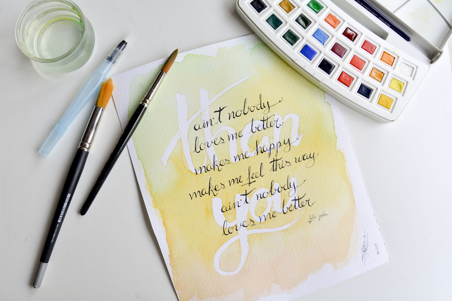 Cuadro decorado con lettering - Dibujos de Colores