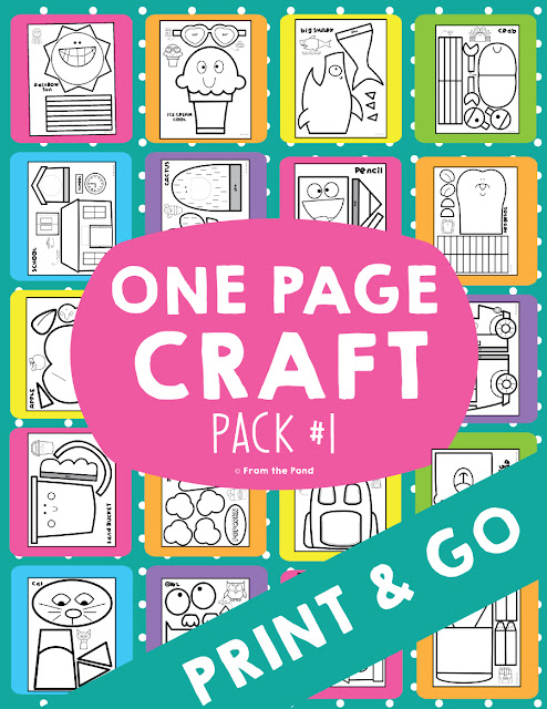 School Bus One Page Paper Craft Freebie | From the Pond