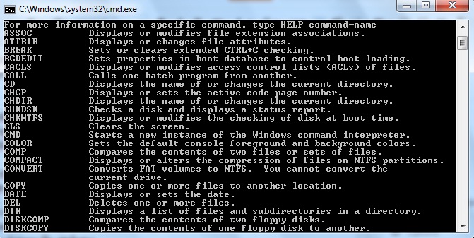 Daftar Perintah Pada Command Prompt Daftar Perintah Pada Command Prompt