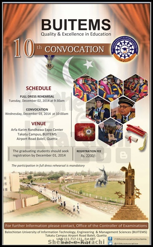 BUITEMS 11th Convocation 2015 - Shehar-e-Karachi | News Islam Recipe ...