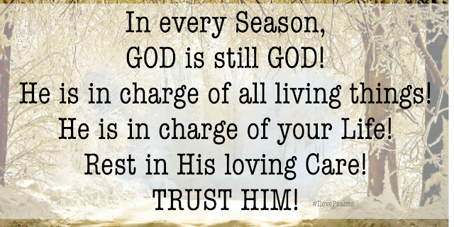 BE STILL! GOD is in Charge!