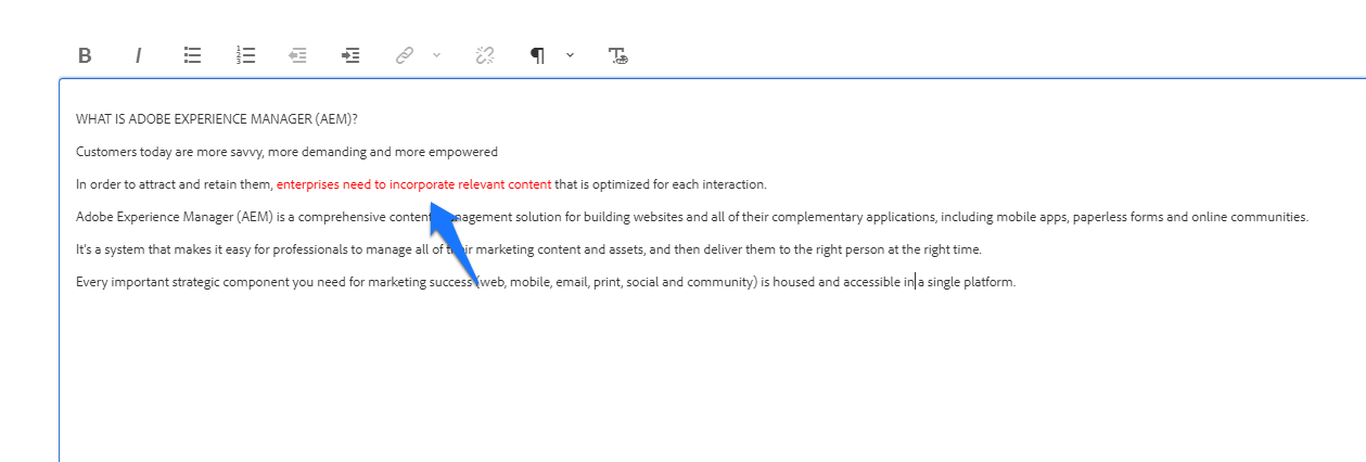 Experiencing Adobe Experience Manager Aem Cq Aem 65 Touch Ui Rte Rich Text Editor Dialog