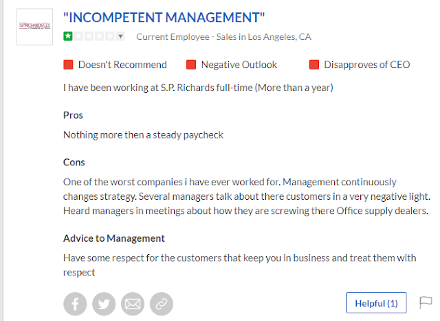 "INCOMPETENT MANAGEMENT"