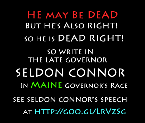 Can a Write in Vote For The Late Governor Seldon Connor Effect A ...