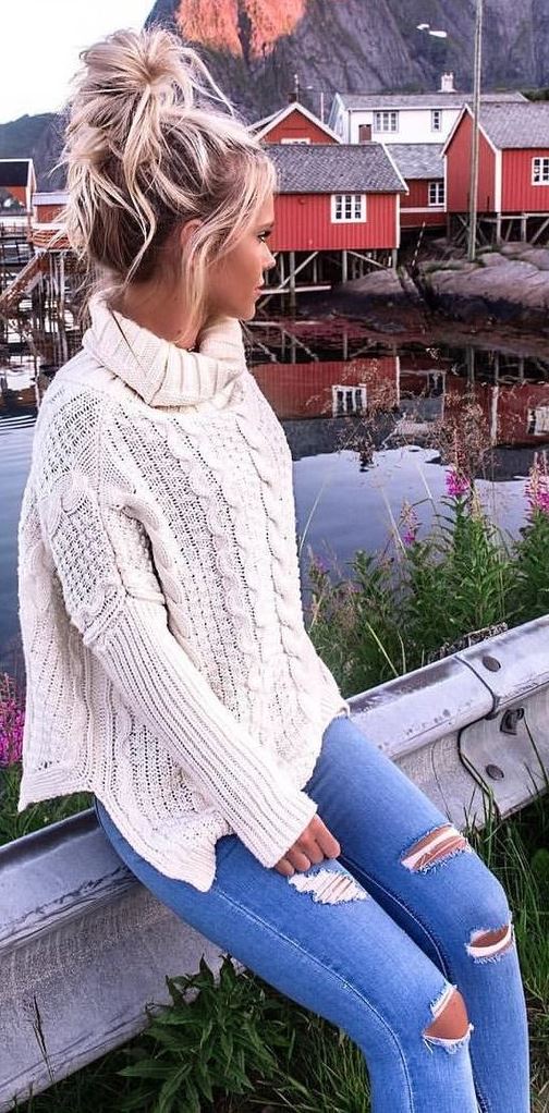 45+ Stylish Knitted Outfit Ideas To Copy Right Now - Women Outfits