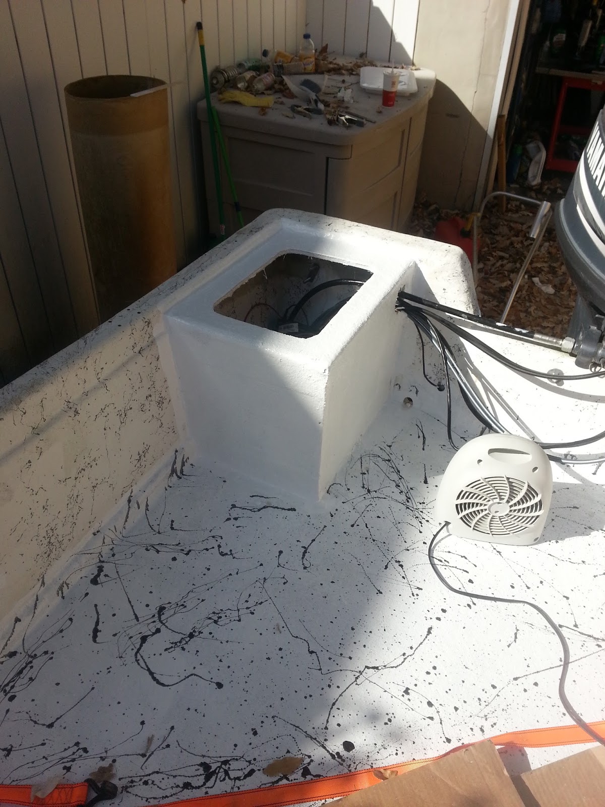 Repairing a deck on a fiberglass boat Seagull Nautico 18: finishing up ...