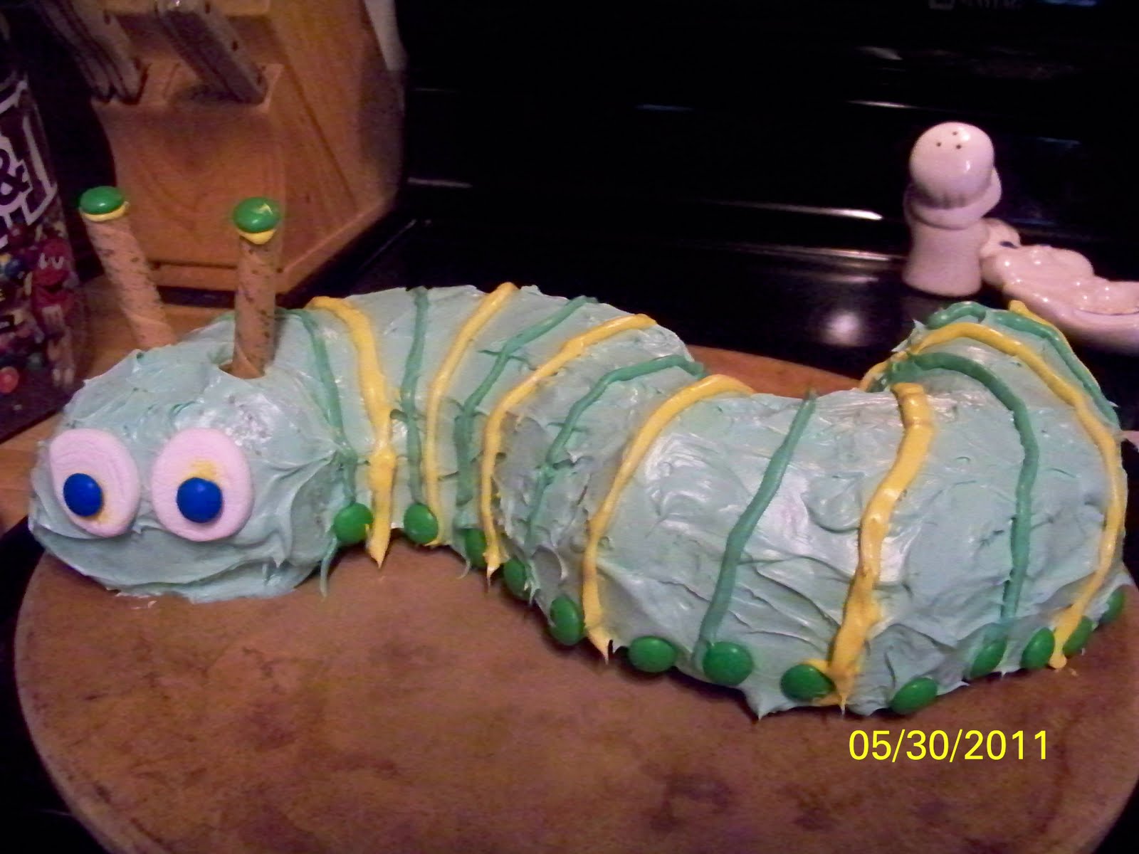 Connor's Cooking: Caterpillar Cake