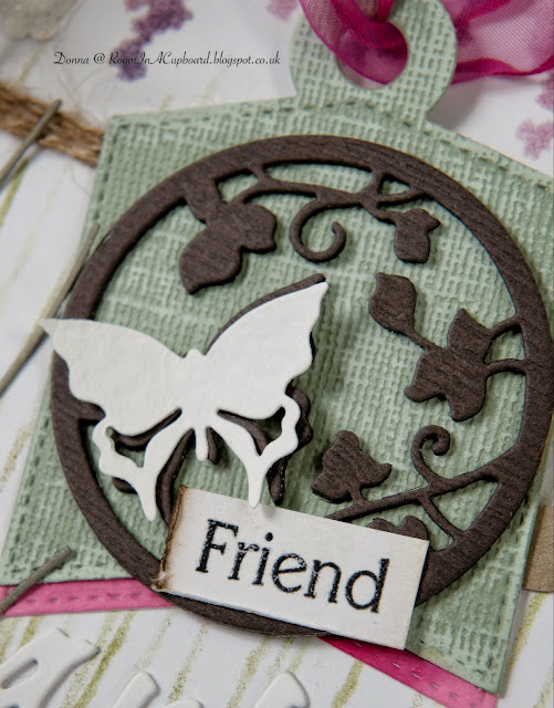 Room In A Cupboard...: Butterfly Tag Card, Garden Theme, Friend