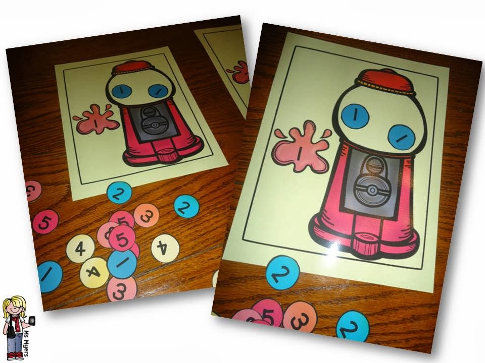 A special kind of class: Bubble Gum Number Match Freebie and sale