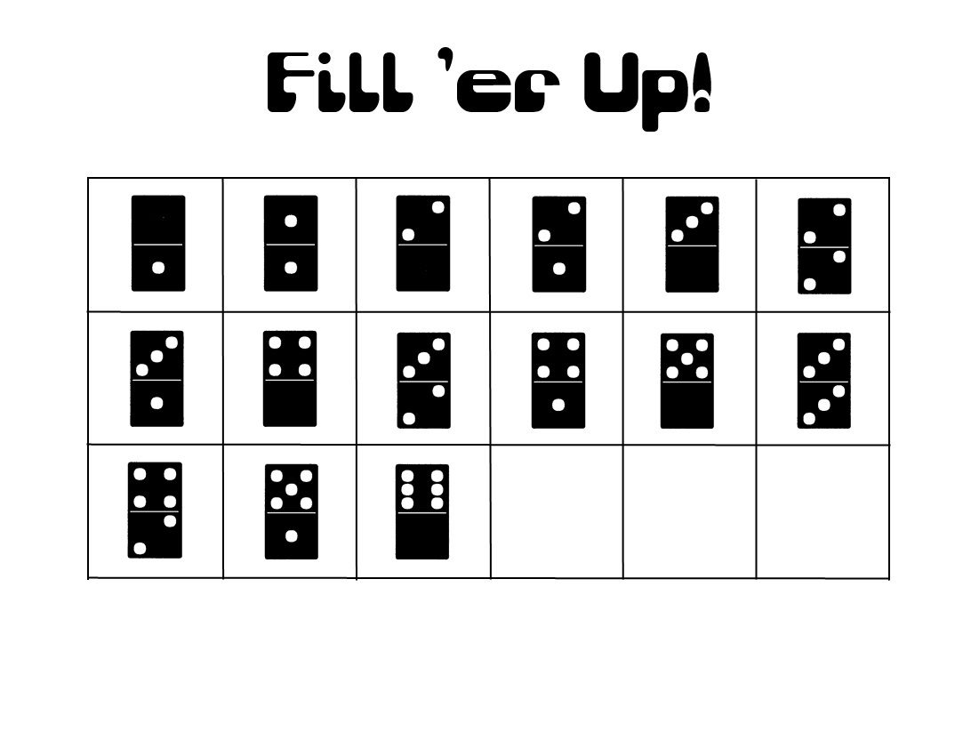 Kindergarten and Mooneyisms: Fill 'er Up Math Game and Freebie!