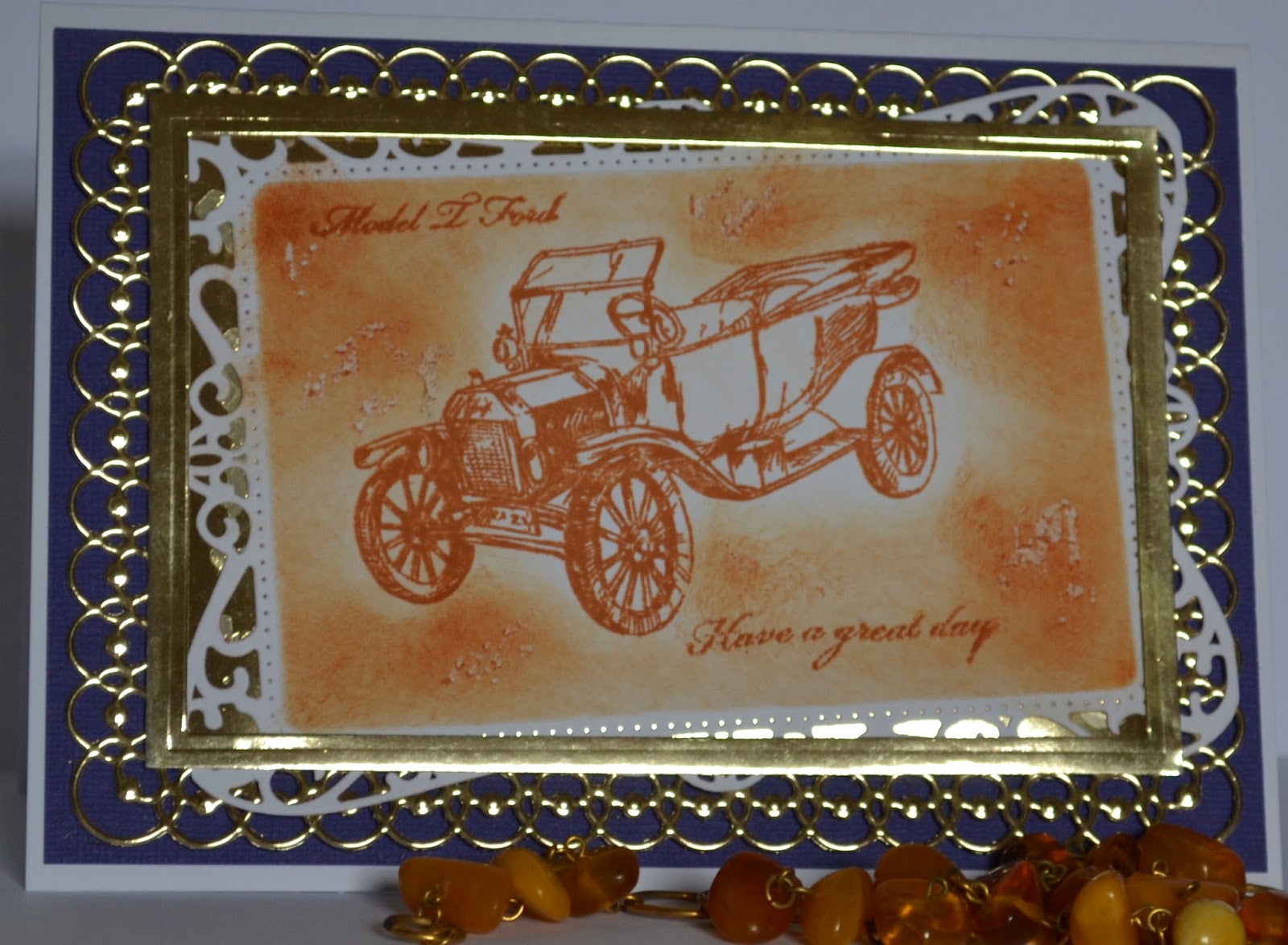 KINGDOM FOR CRAFTS: HANDMADE CARDS 'VINTAGE CAR'