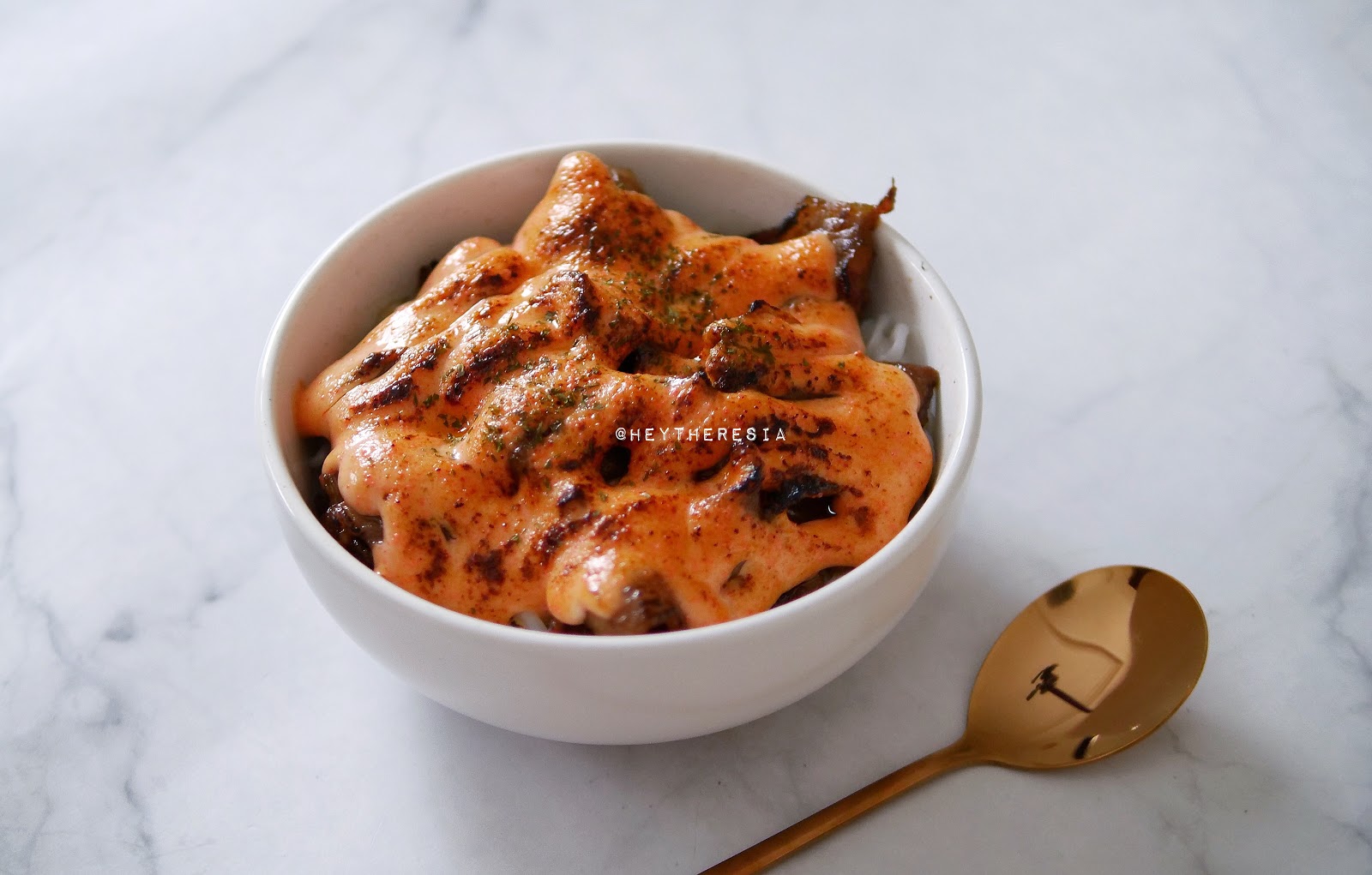 Resep: Salmon Mentai Rice | Beef Shirataki Mentai