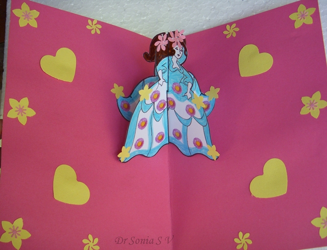 Cards ,Crafts ,Kids Projects: Pop Up card -Pop Up Princess Card