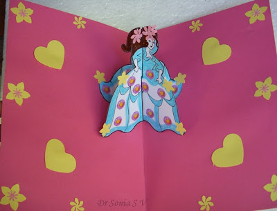 Cards and Crafts : Pop Up card -Pop Up Princess Card