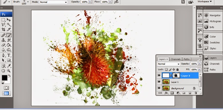 Membuat efek foto bercak noda dengan photoshop | Kumpulan Tutorial